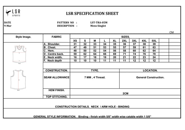 Swan View Football Club Training Singlets - Mens - LSR Sports
